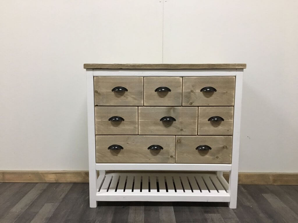 Steigerhouten sidetable Reno met landelijk onderstel (-20%) | Bestel nu