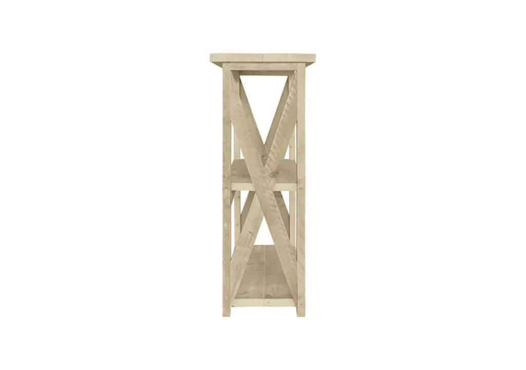 Steigerhouten sidetable Ohley met sierlijke zijkant (-20%) | Bestel nu